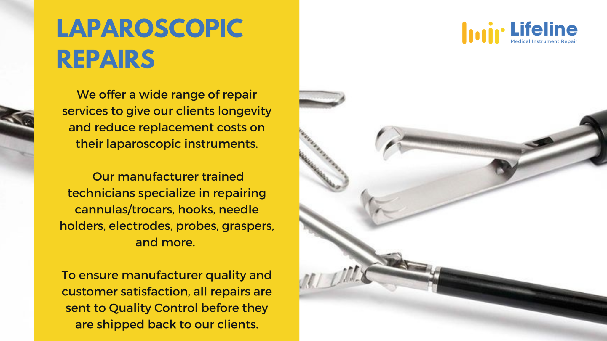 Laparoscopic Instrument Repair - Lifeline Medical Instrument Repair